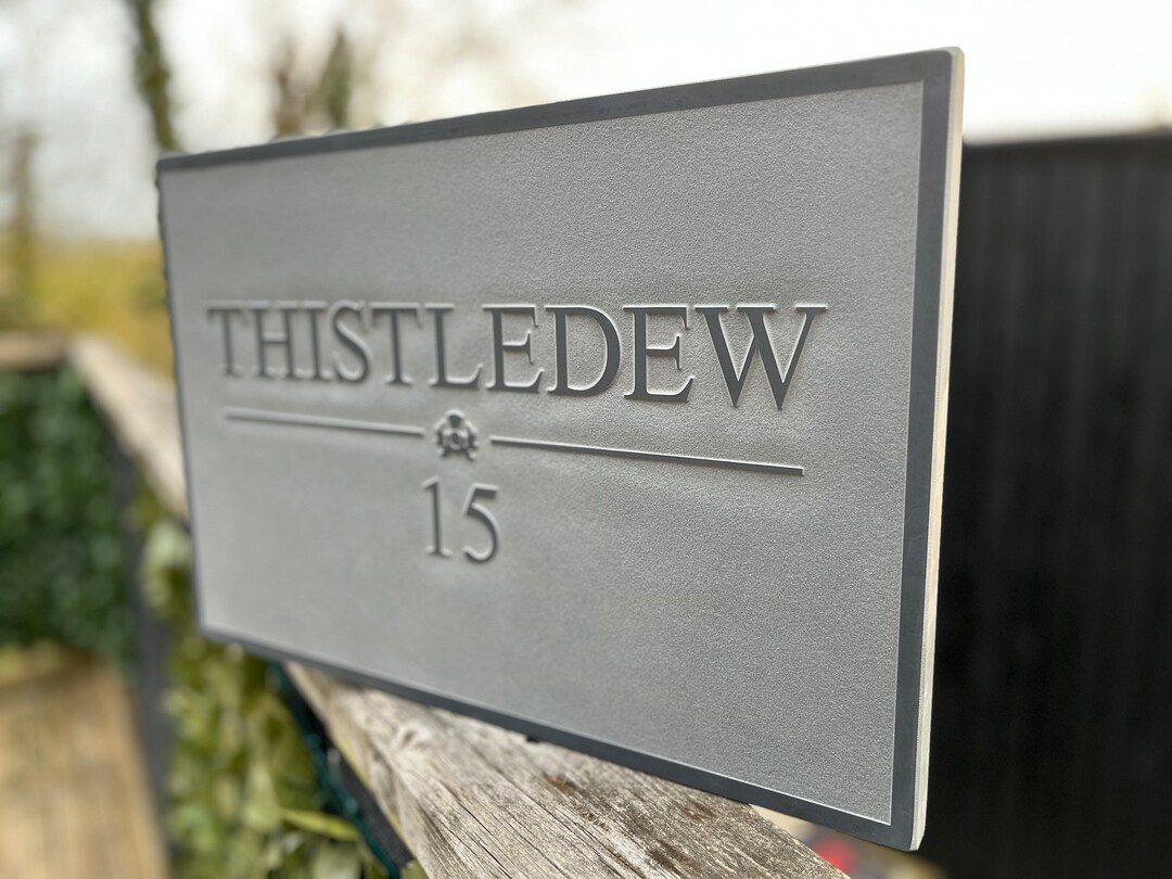 Xtra Large Relief Slate House Signs 450mm X 300mm X 20mm Thick Supplied ...