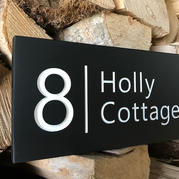Name and House Numbers Sign - Etsy UK
