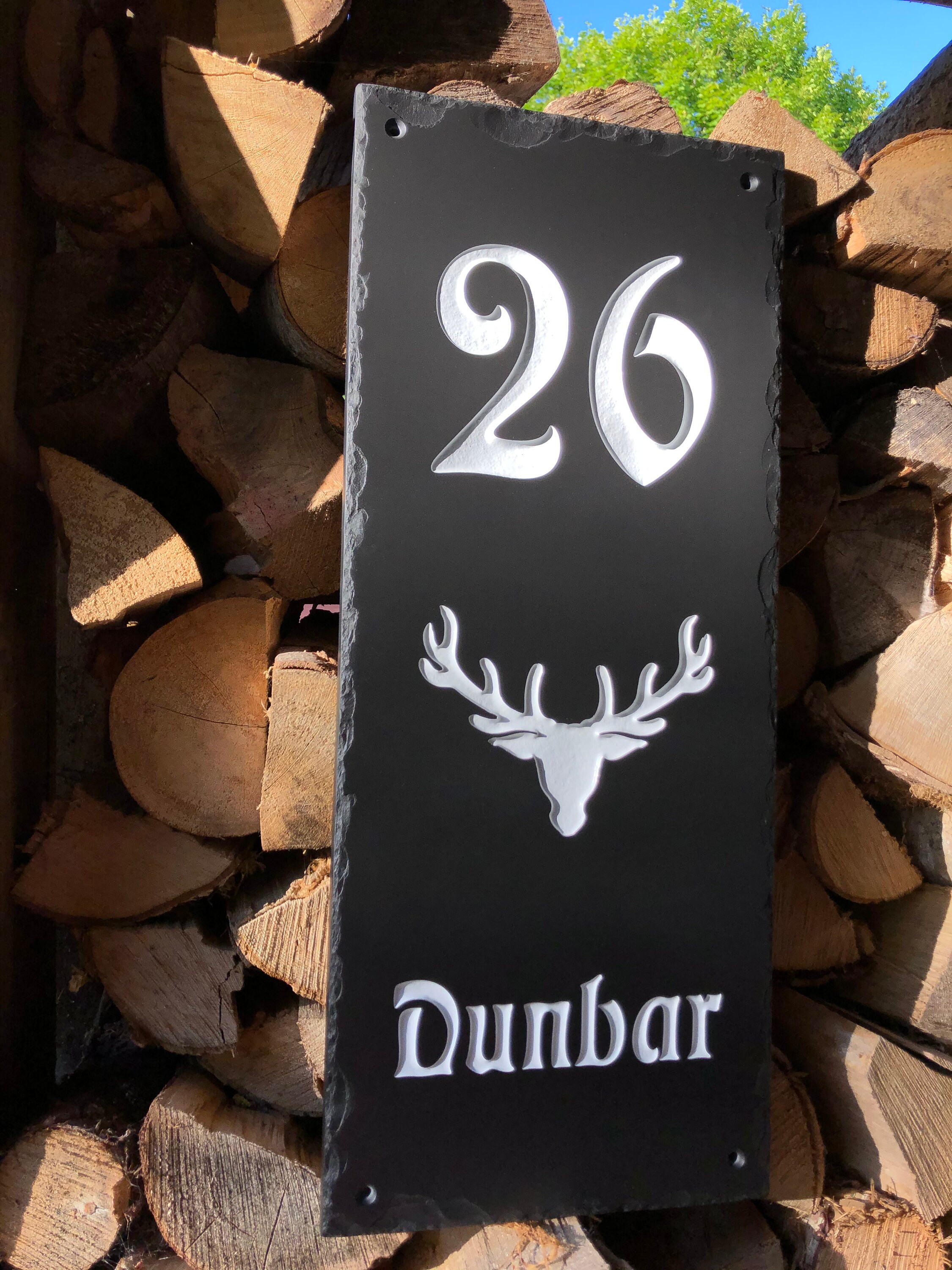 Rustic Chipped Edge Slate House Signs 20mm Thick Deep Engraved | Etsy UK