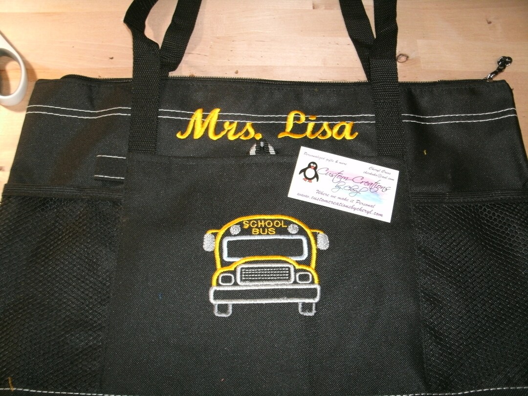 Personalized Bus Driver Personalized Tote Bag, School Bus Driver ...