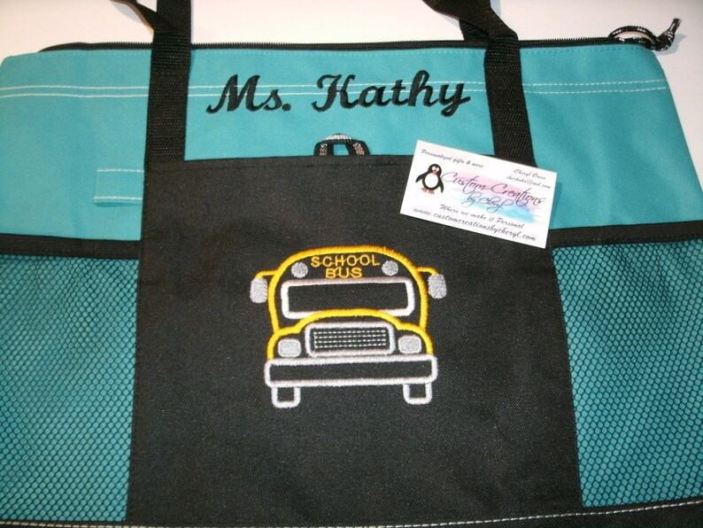 Personalized Bus Driver Personalized Tote Bag, School Bus Driver ...