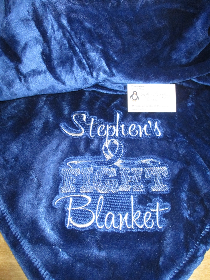 Personalized Ribbon Fight Blanket, 50 X 60 Mink Soft Blanket ...