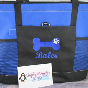Custom Dog Bone Tote Bag, Personalized Dog Tote Bag, Custom Dog Tote ...