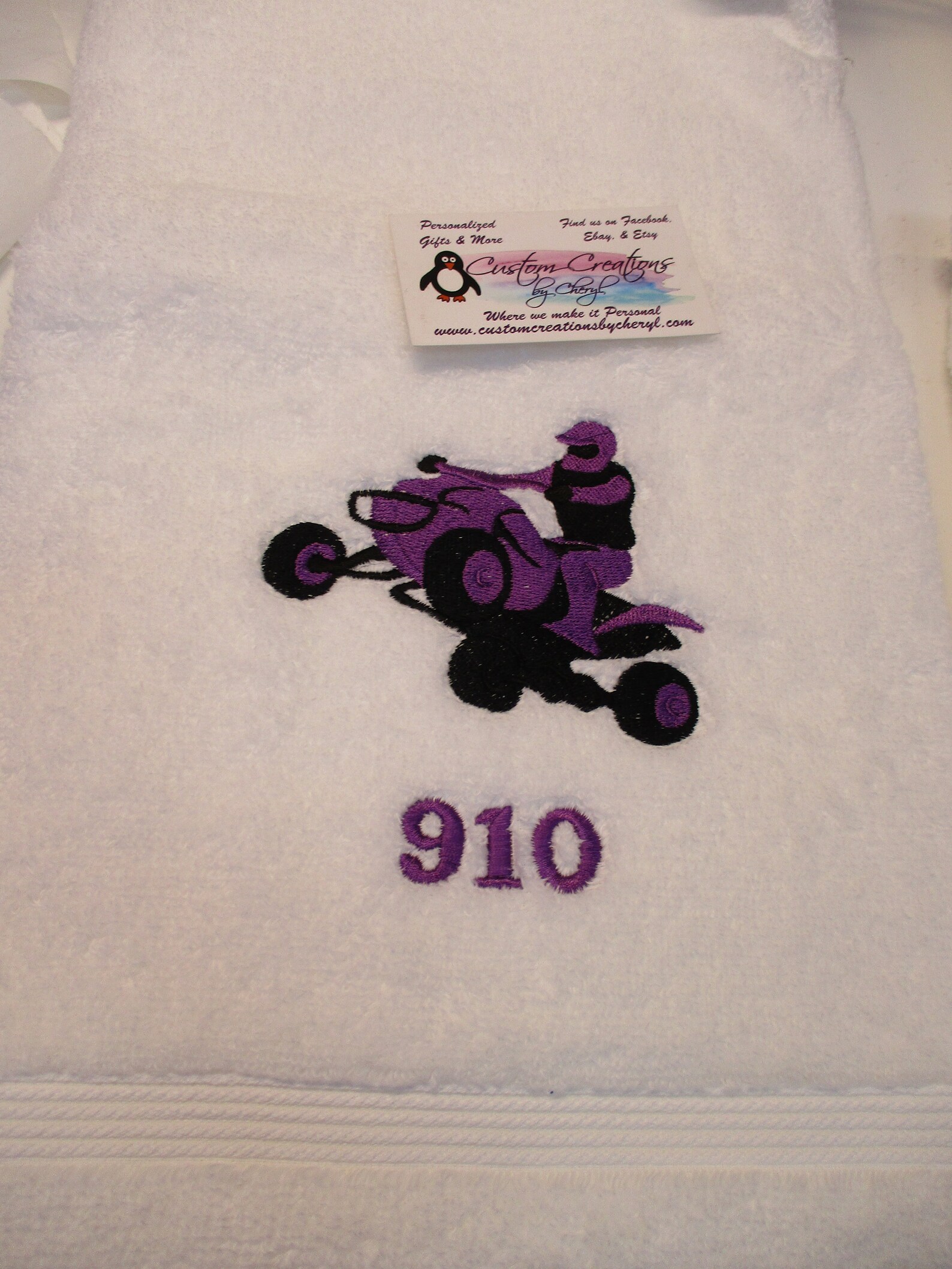 Personalized Motocross ATV 4 Wheeler Bath Towel, Personalized 4 Wheeler ...