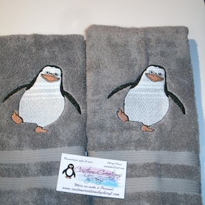 Penguin Penguins Personalized Kitchen Dish Hand Towels 2 Piece Set - Etsy