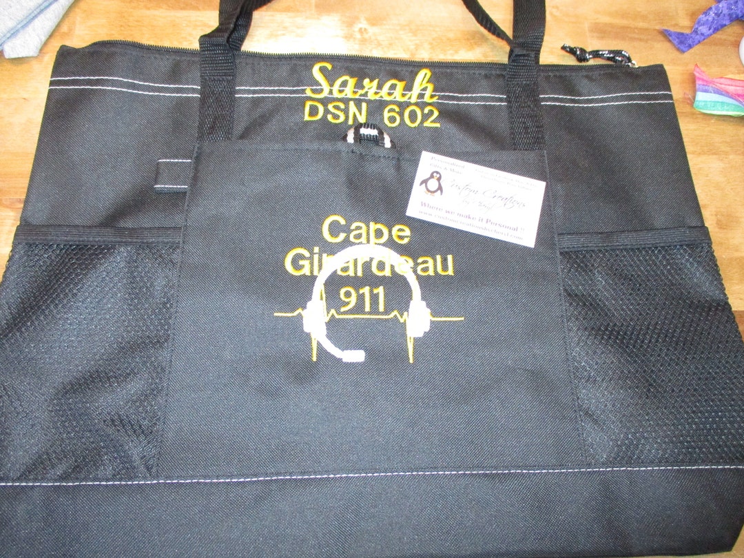 Dispatch Yellow Gold Line Headset Personalized Tote Bag, Custom ...