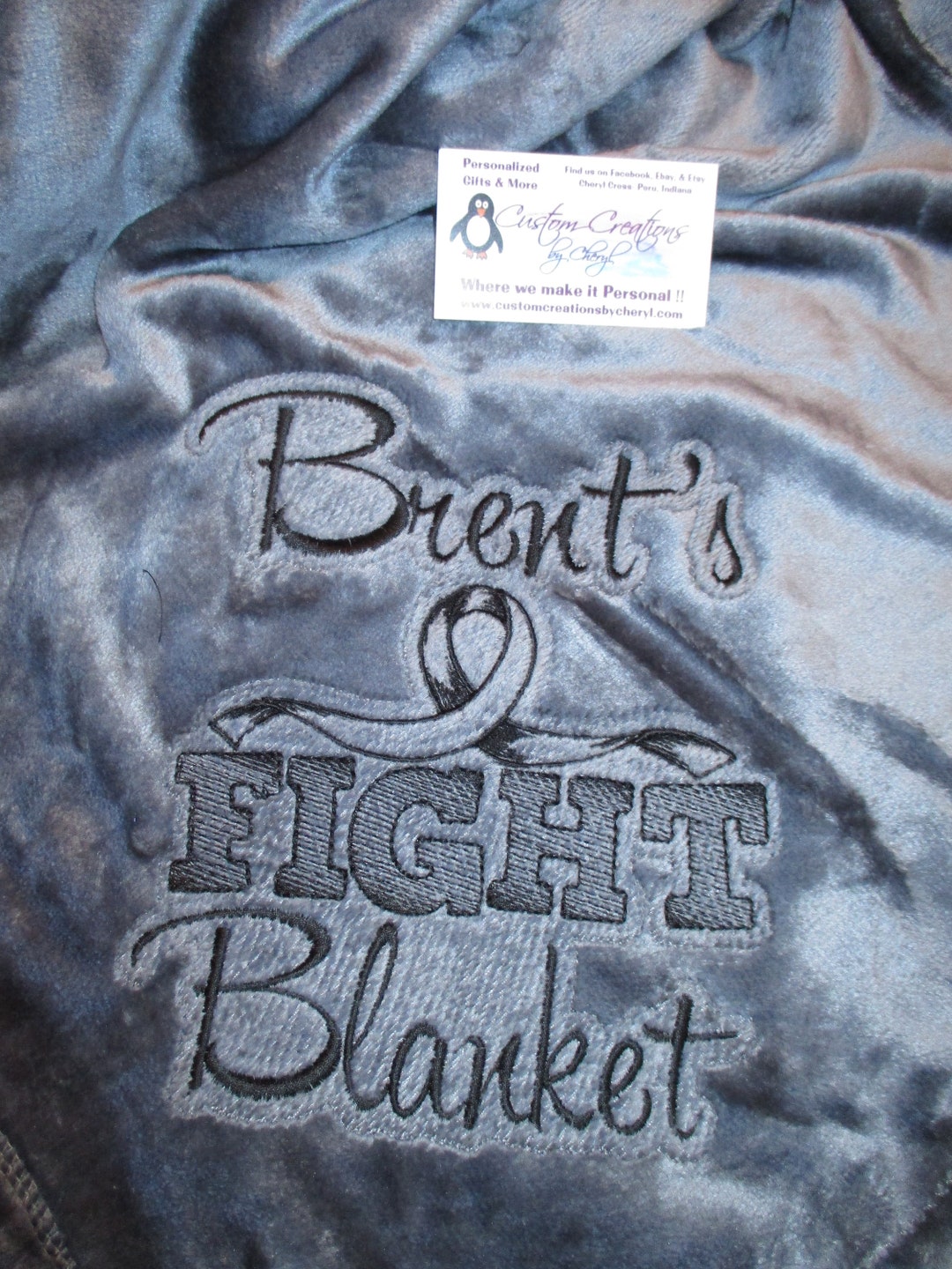 Personalized Ribbon Fight Blanket, 50 X 60 Mink Soft Blanket ...