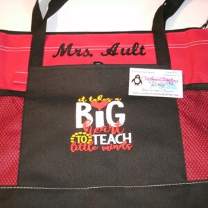 It Takes a Big Heart to Teach Little Minds Teacher Personalized Tote ...