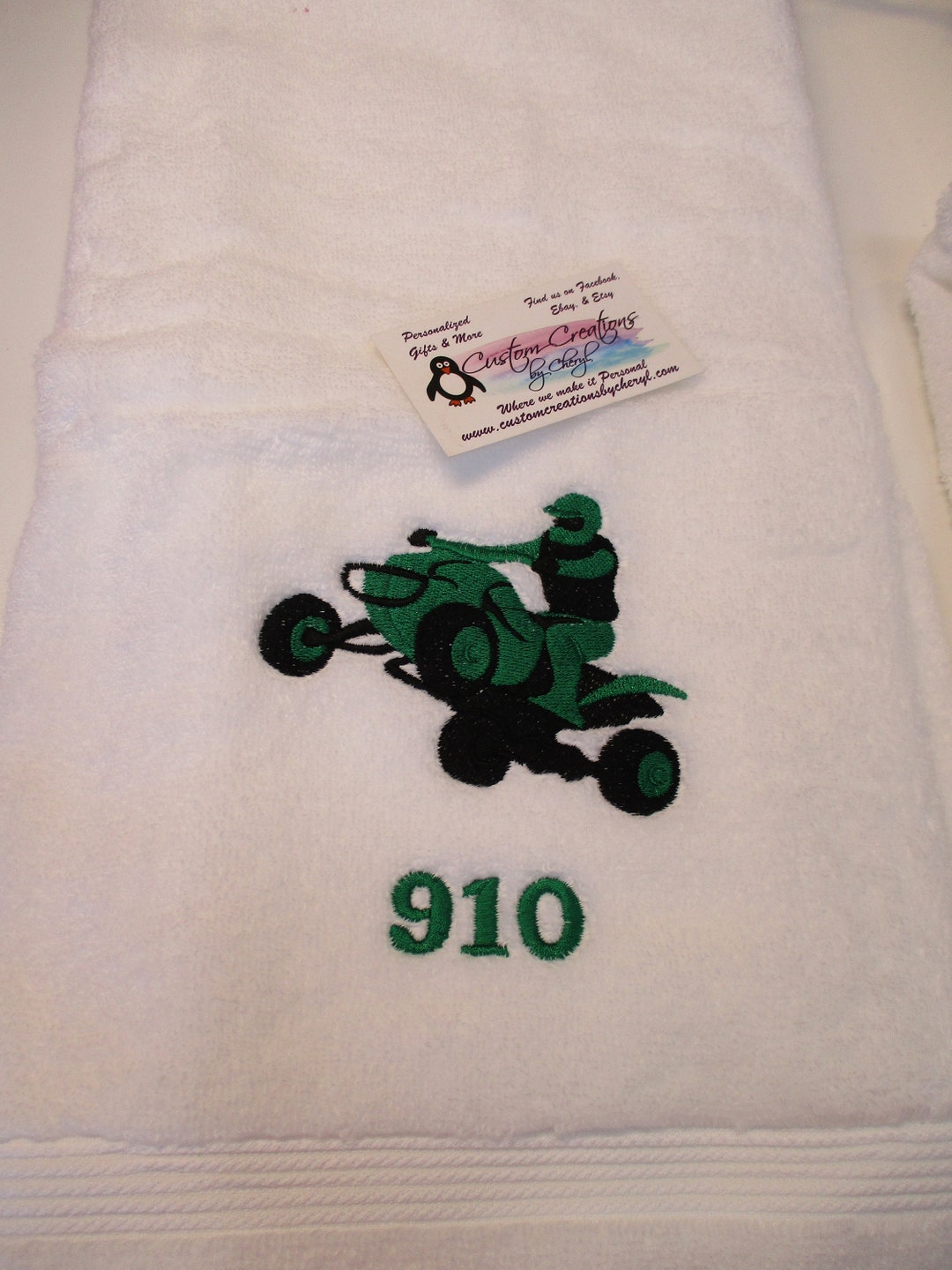 Personalized Motocross ATV 4 Wheeler Bath Towel, Personalized 4 Wheeler ...