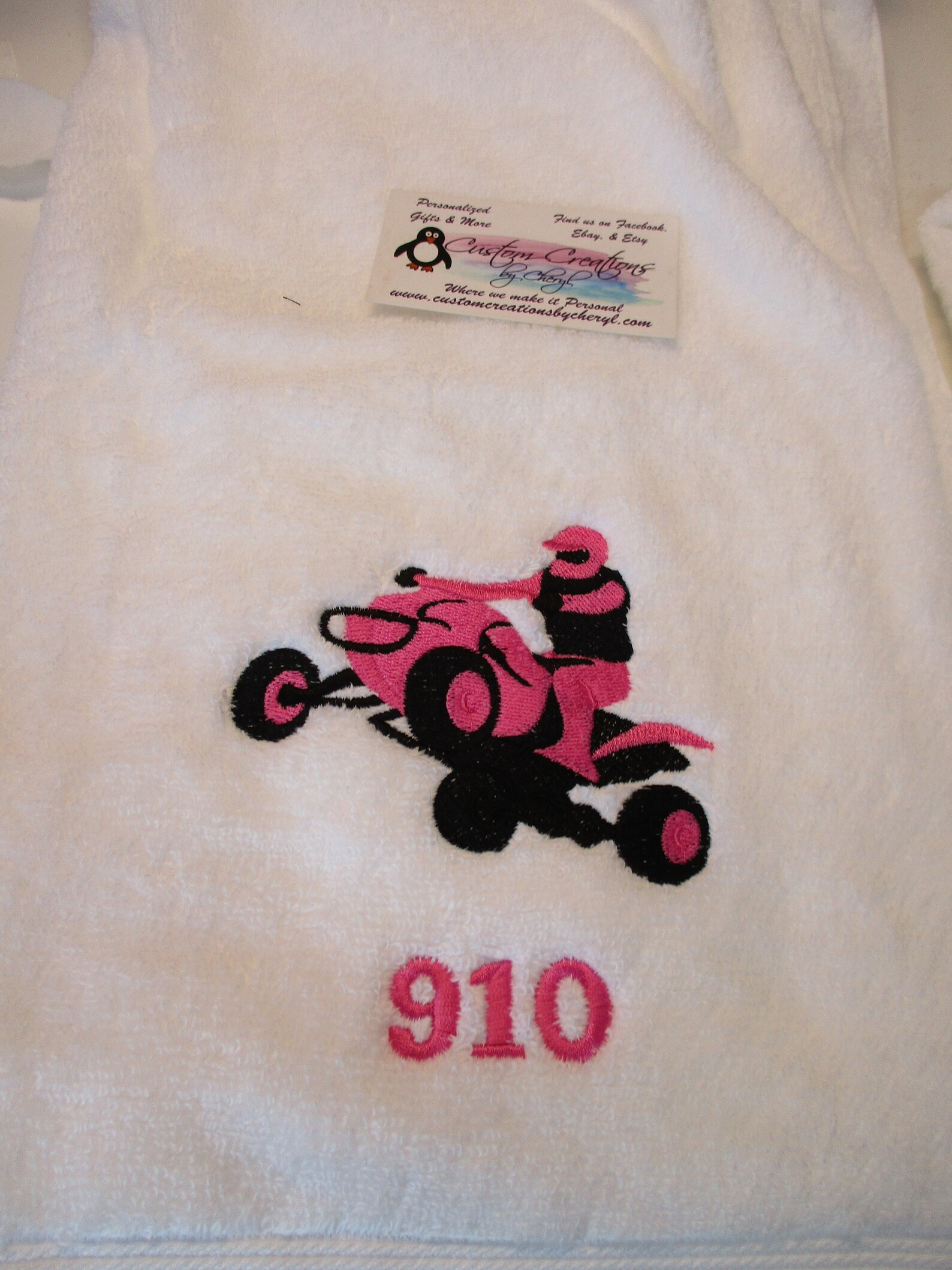 Personalized Motocross ATV 4 Wheeler Bath Towel, Personalized 4 Wheeler ...