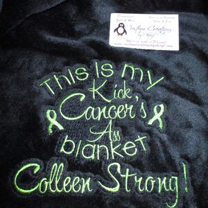 Personalized This is My Kick Cancer's Ass Blanket, 50 X 60 Mink Soft ...