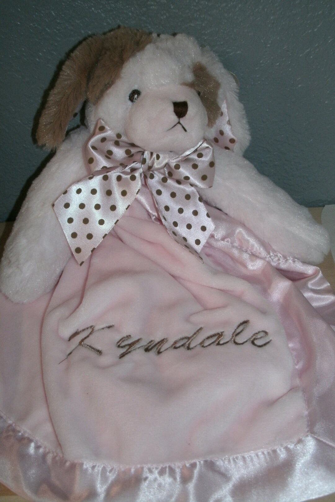 Personalized Snuggler Puppy Pink Puppy Snuggler Animal Security Blanket ...
