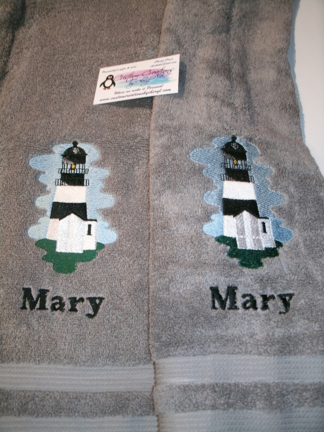 Nautical Lighthouse Cape Fear Lighthouse Personalized Kitchen Dish Hand ...