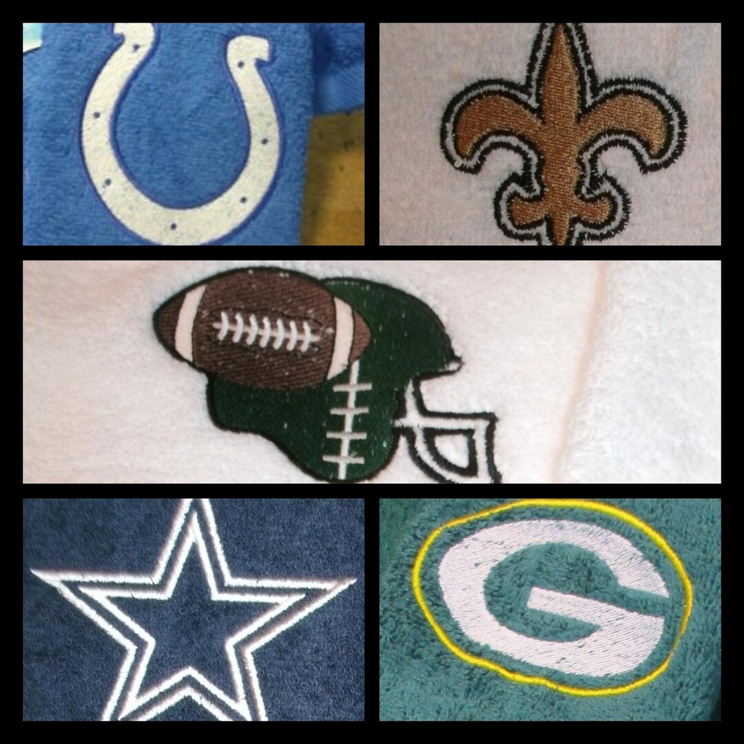 Custom Football Towel Set, Personalized Football Towel Set, Embroidered ...