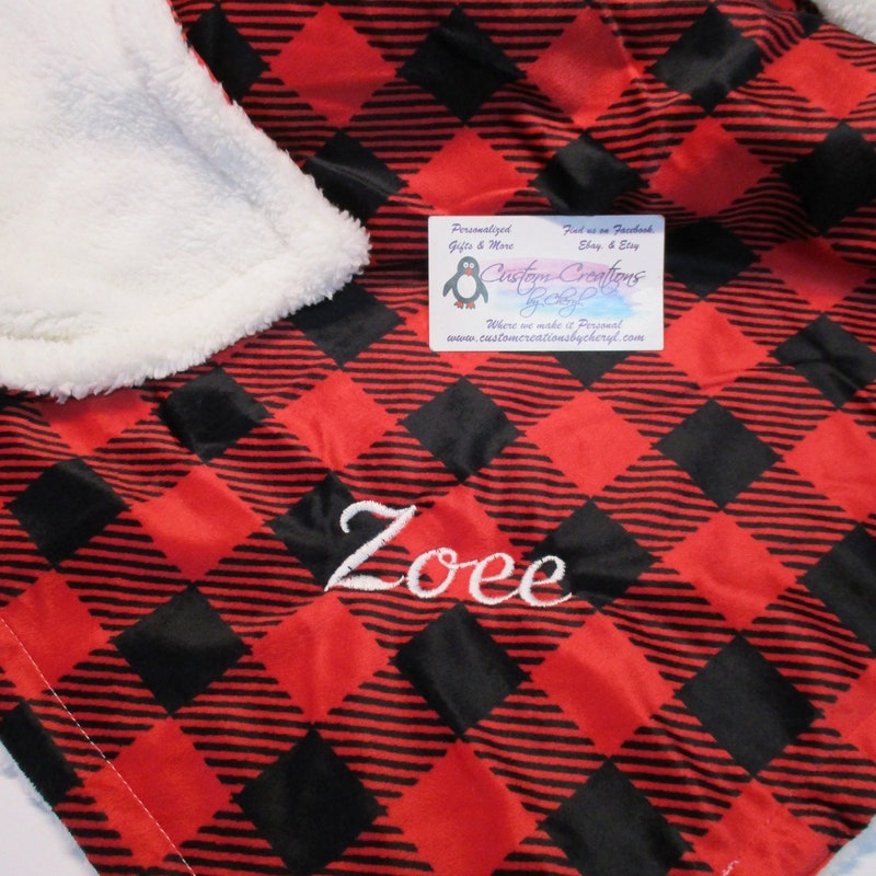 Red Plaid Blanket - Etsy