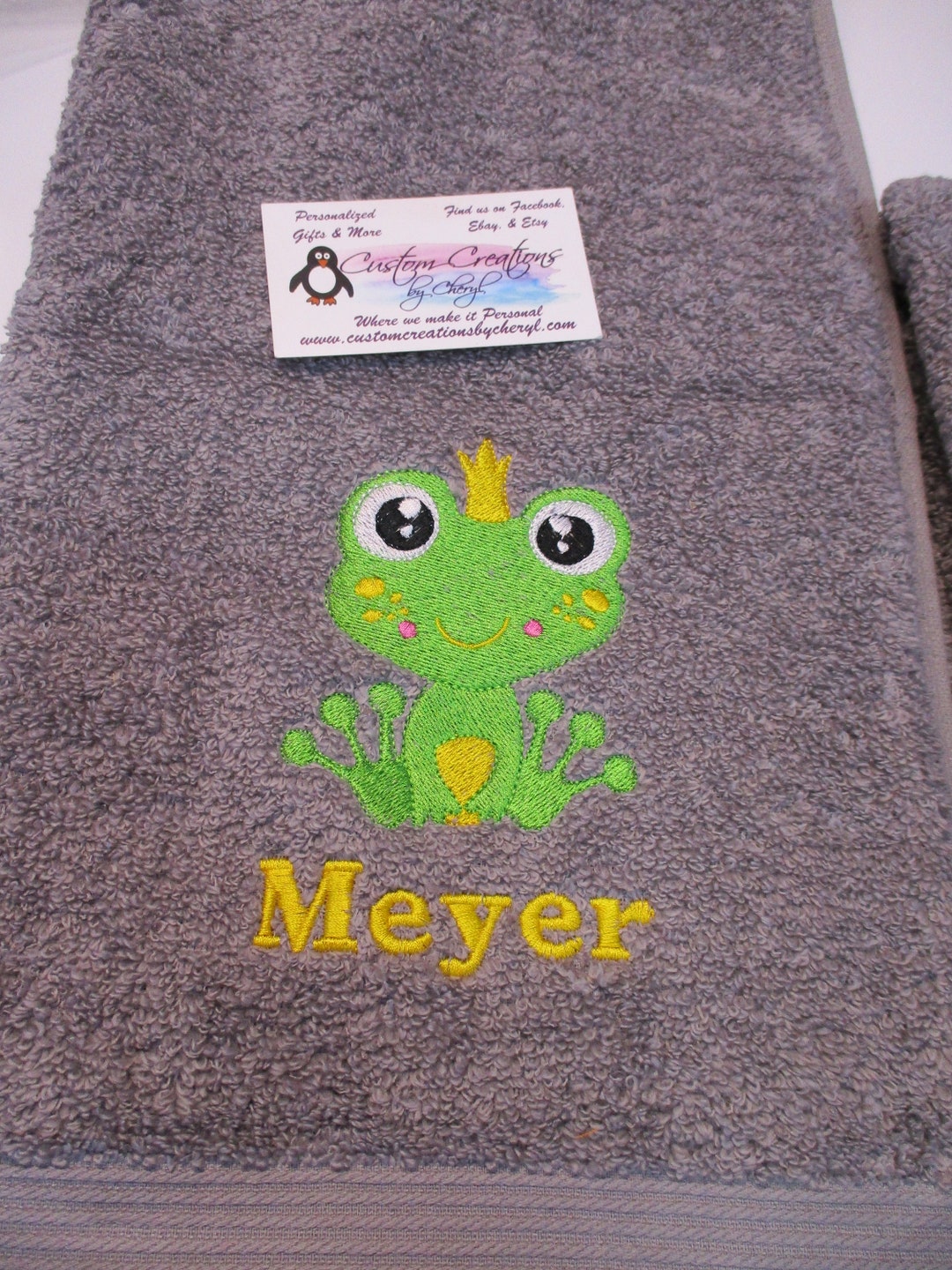 Cute Frog Princess Personalized Bath Towel, Cute Frog Gift ...