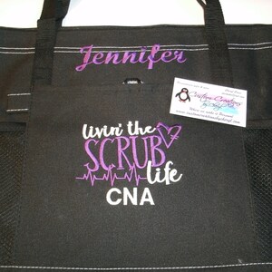 Livin the Scrub Life Nurse Personalized Nurse Personalized Tote Bag RN ...