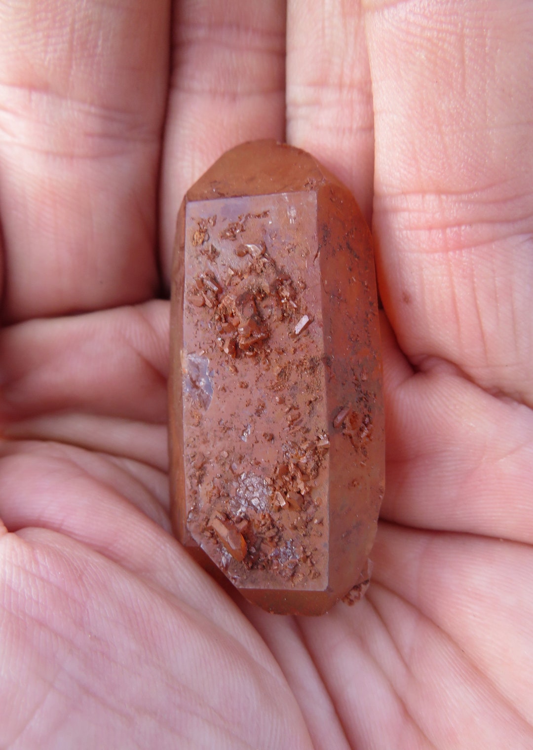 Lovely Red Crystal Double Ender Tangerine Quartz Hematoid Ca. 35 Grams ...