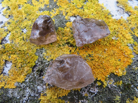 Set 3 X Natural Smoke Crystals Ca. 35 Grams Together Healing - Etsy