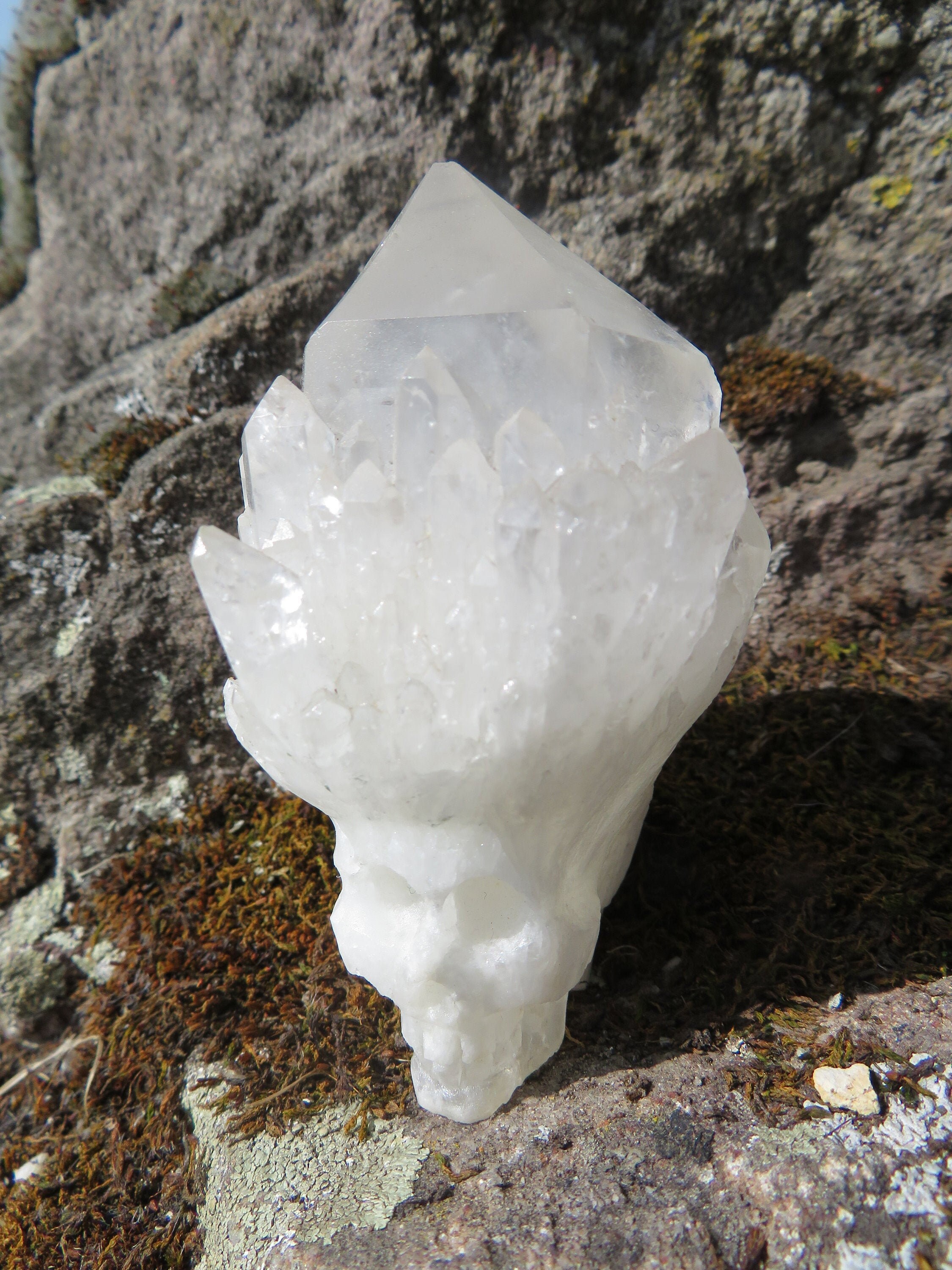 Celestial XL Scepter Crystal with skull ca. 85cm x 5cm x 5cm | Etsy