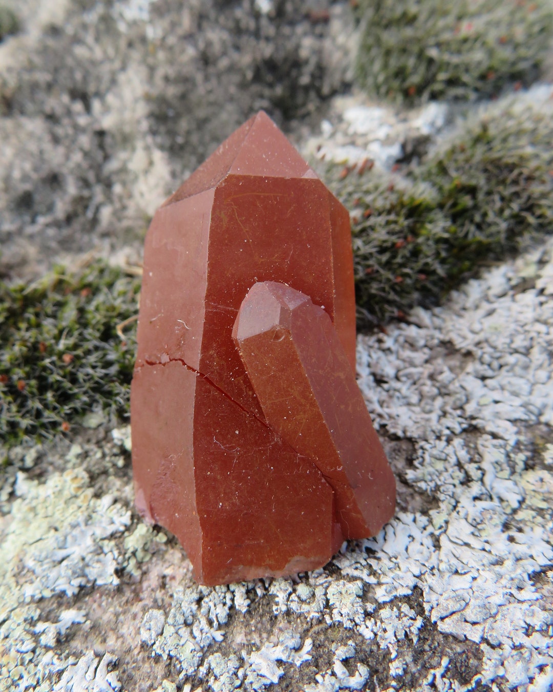 Lovely Red Crystal Tangerine Quartz Hematoid Ca. 15 Grams 3,9cm Stone ...