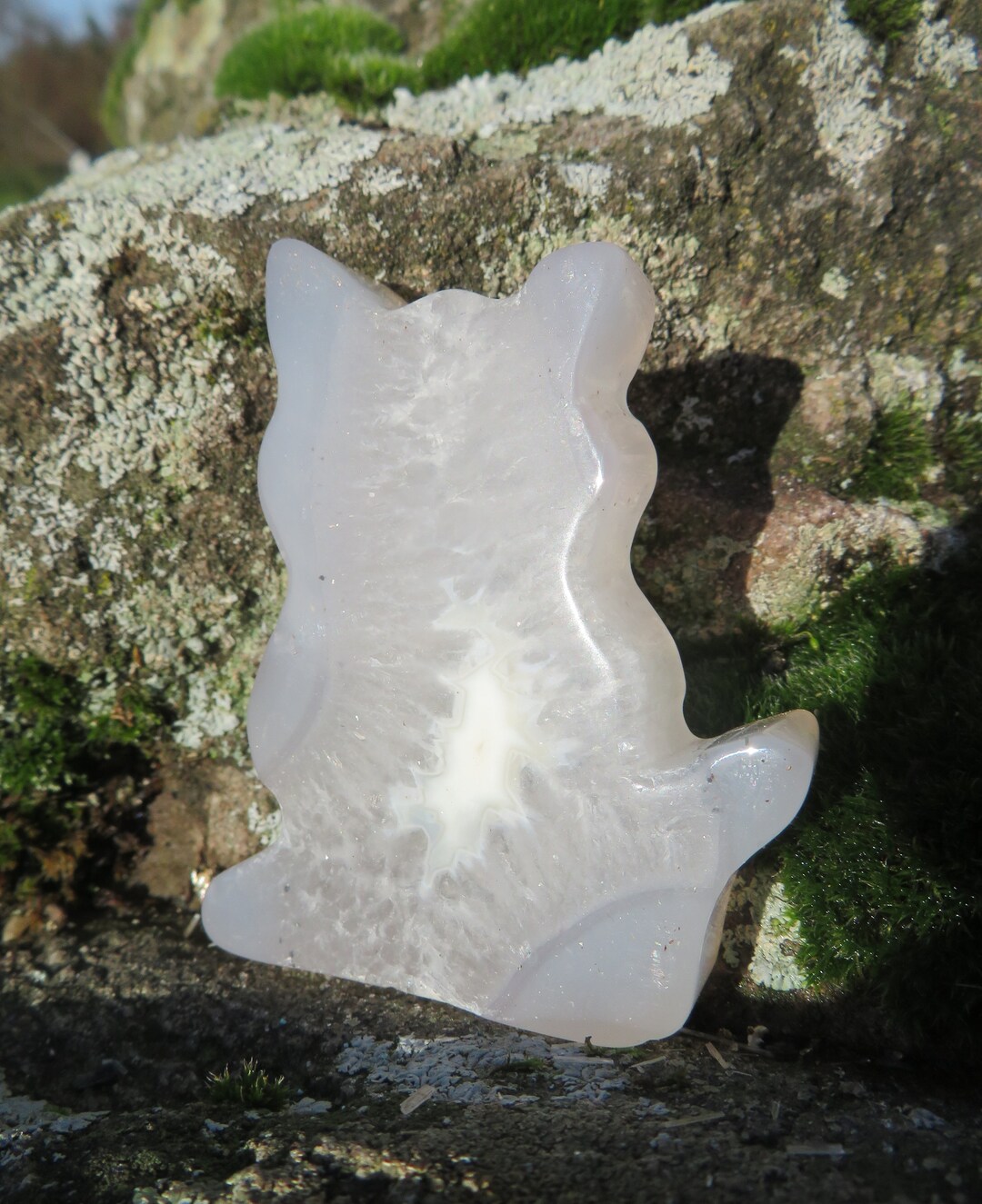 Cat Stone Sculpture Made From Crystal Agate Ca. 65cm X 52cm - Etsy