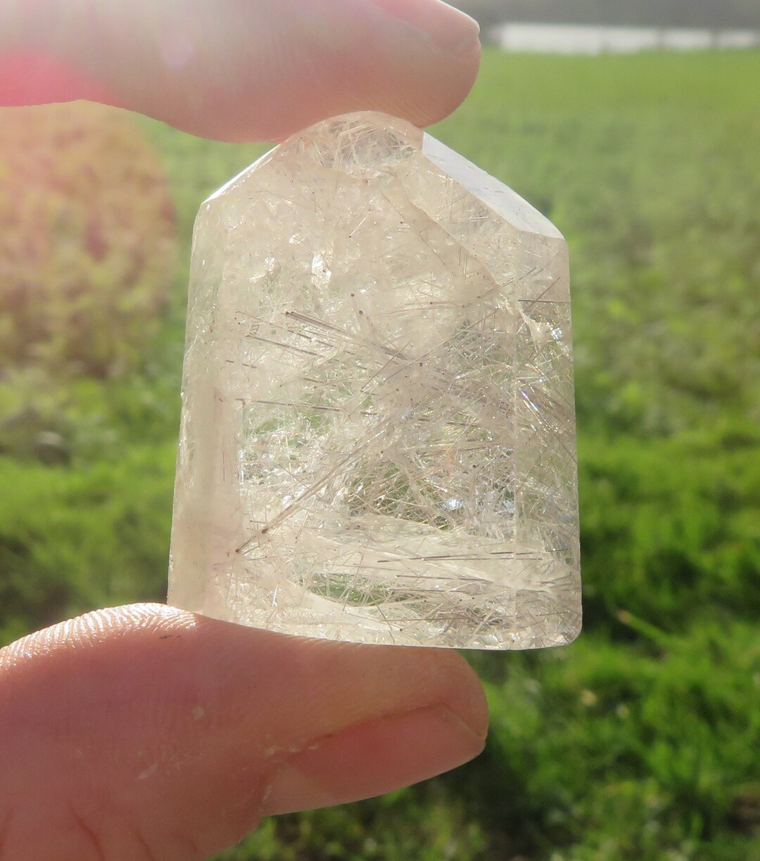 Lovely Crystal Tower With Rutils Ca. 37 Grams 4cm Stone Deco Minerals ...