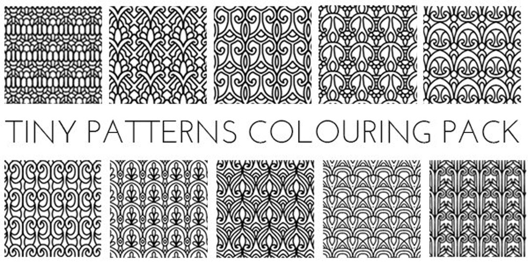 Tiny Patterns Colouring Pack - Etsy