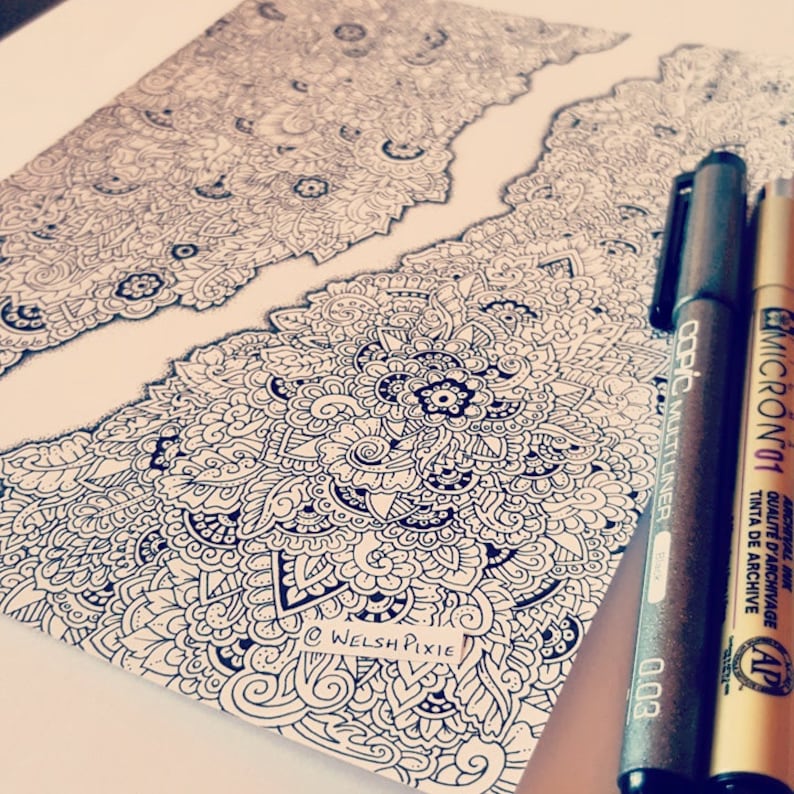 Cracked Doodles Detailed Colouring Page - Etsy