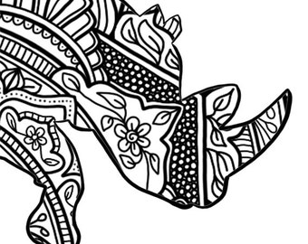 African Big Five Coloring Pages