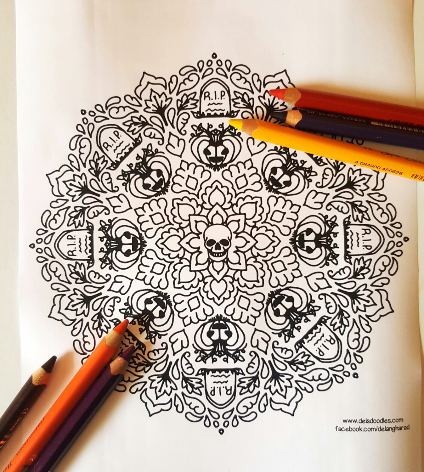 Hallowe'en Digital Colouring Pack - Etsy