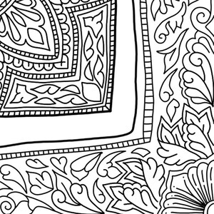 Islamic Tile Detailed Colouring Page - Etsy
