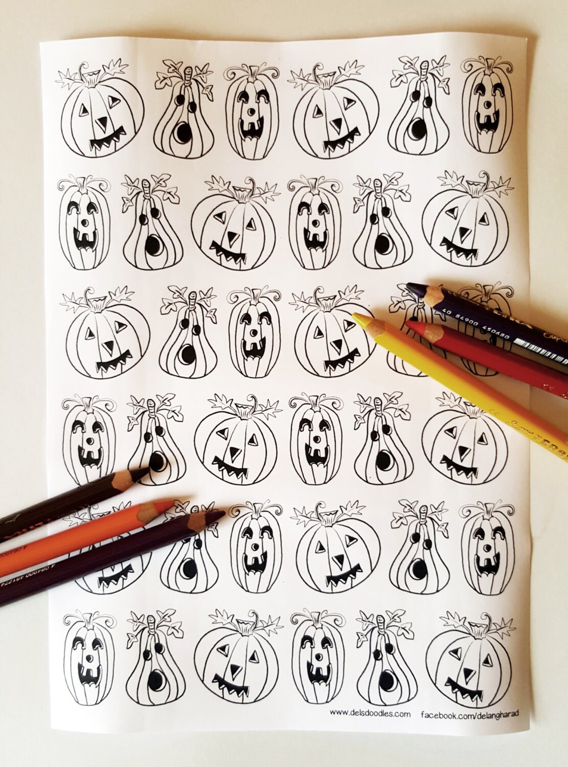 Hallowe'en Digital Colouring Pack - Etsy