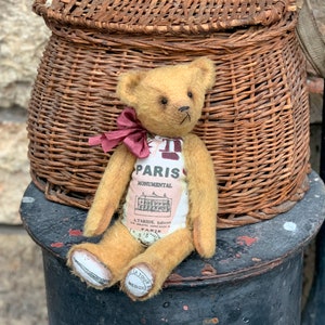Mohair Teddy Bear Paris 28 Cm 11.02in. Artist Hand Made Ooak Beige ...