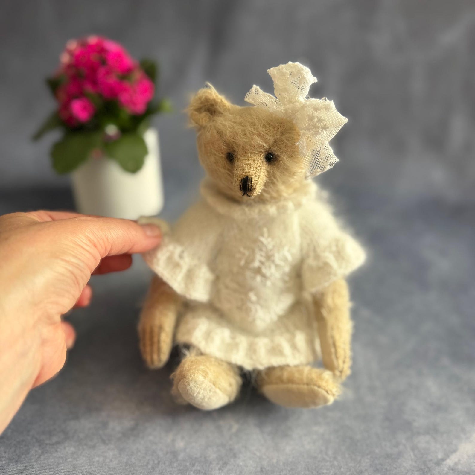 LITTLE Anna Ballerina Mohair Teddy Bear OOAK Vintage Look 23cm (9.06in ...