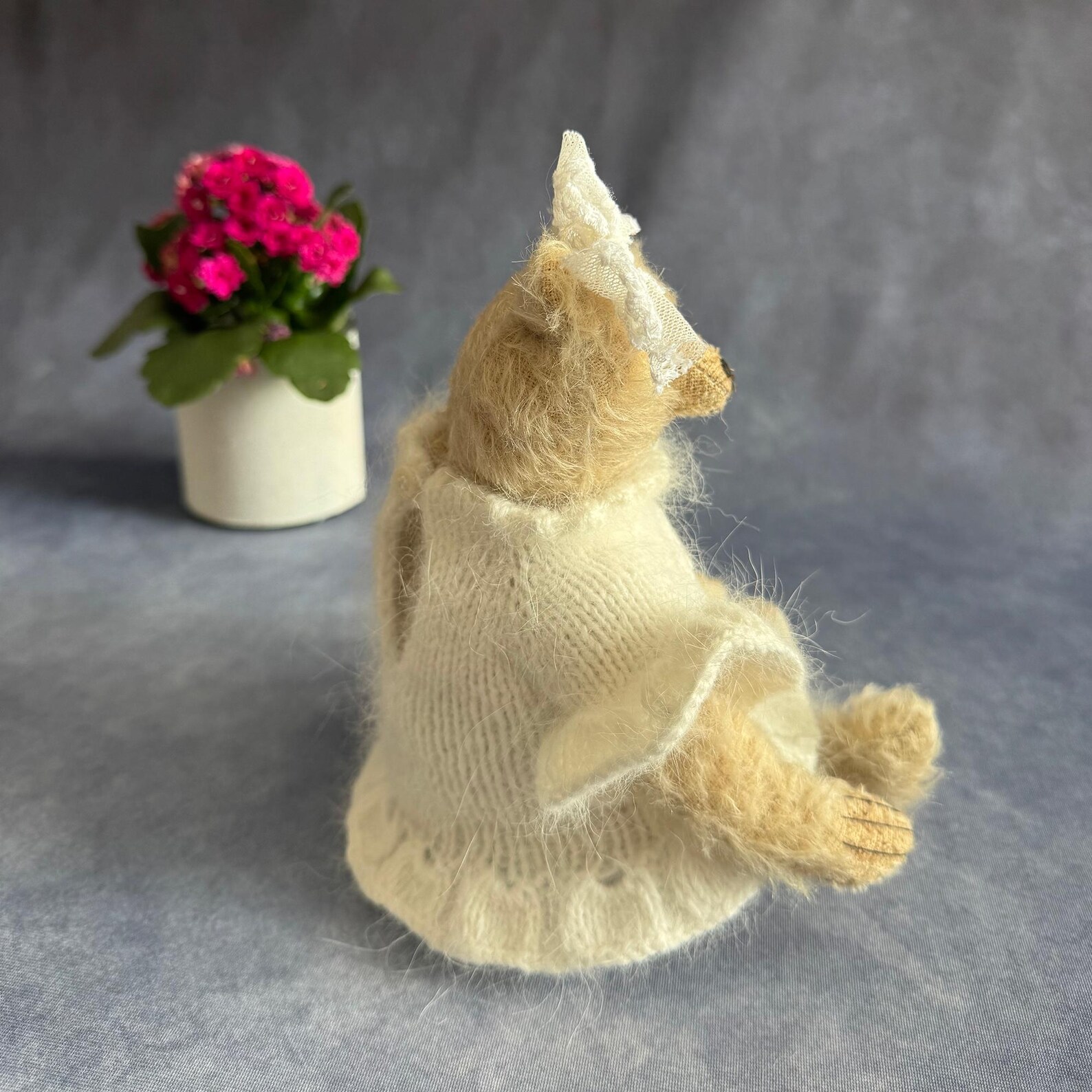 LITTLE Anna Ballerina Mohair Teddy Bear OOAK Vintage Look 23cm (9.06in ...