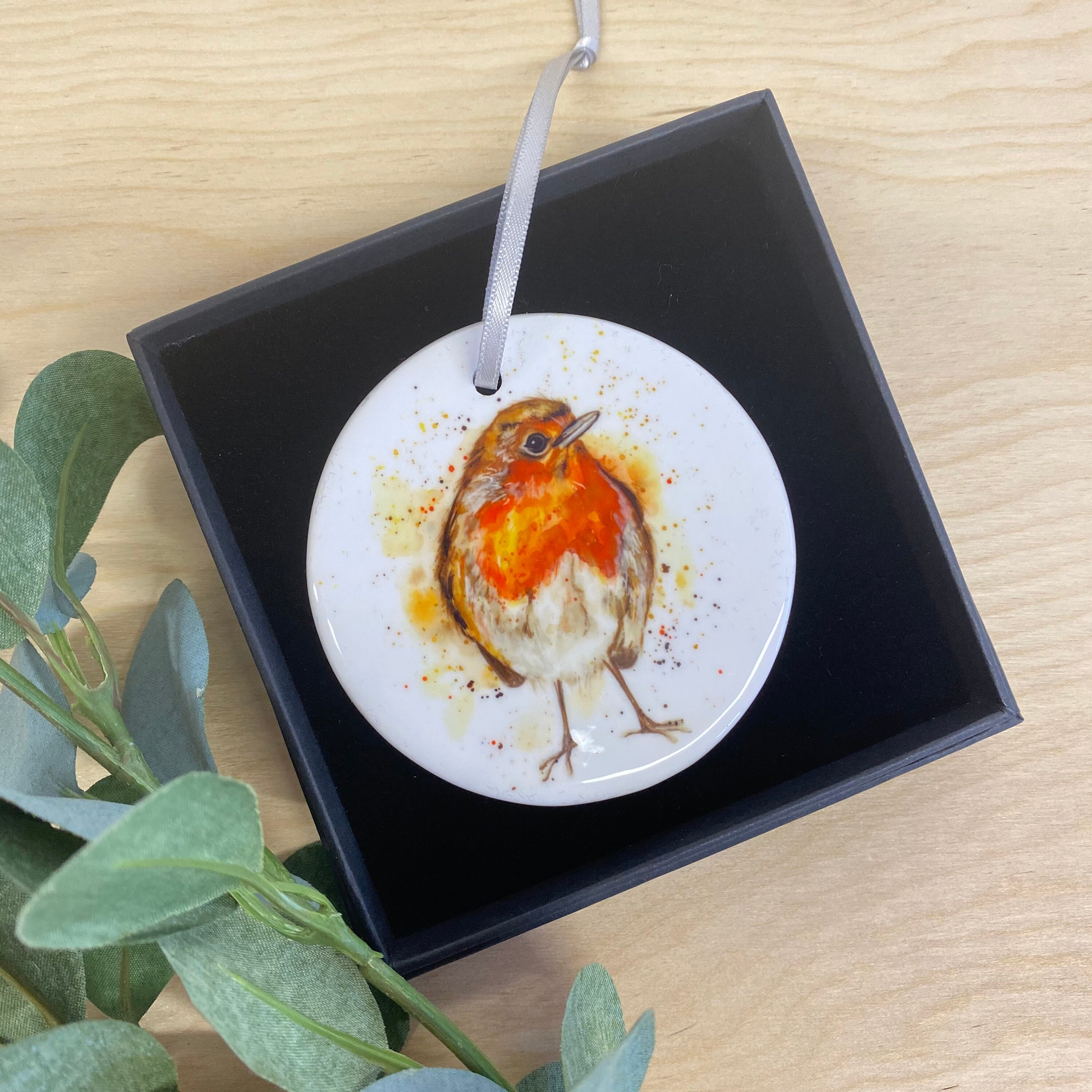 Hanging Ceramic Robin ornament - Etsy.de