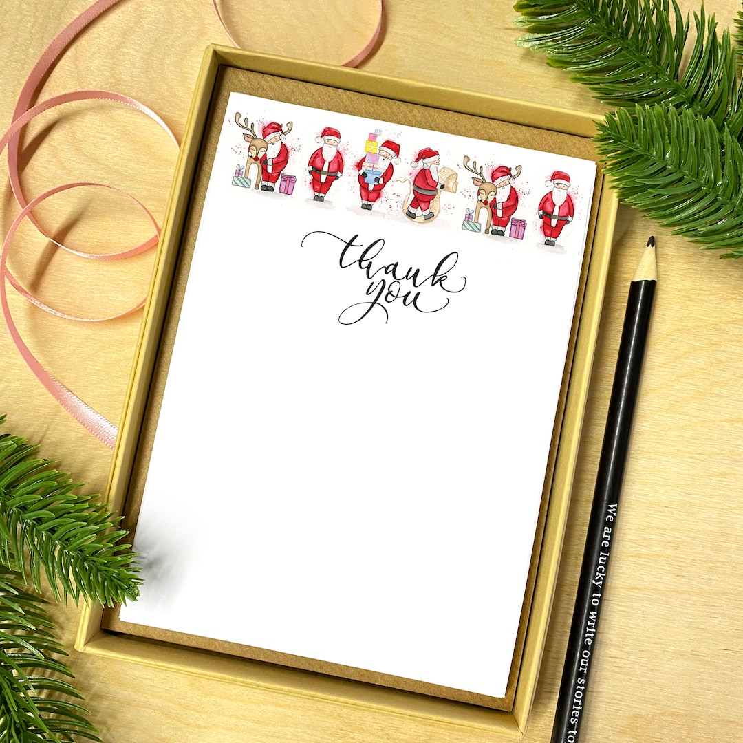 Santa Thank You Cards, A6 Thank You Notes - Etsy