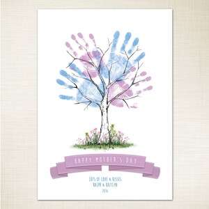 Mother's Day Hand Print Tree, Personalised Print or Digital Download - Etsy