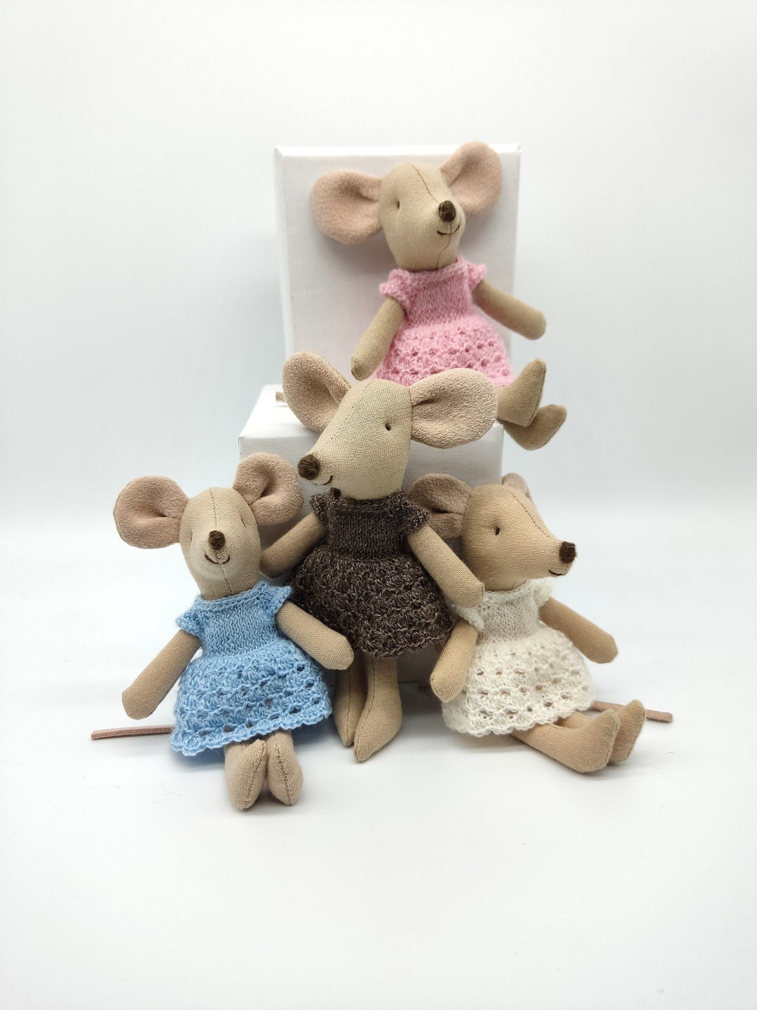 Mouse Clothes Dress for Maileg Little Sister 4 10cm Dollhouse Mice, for ...