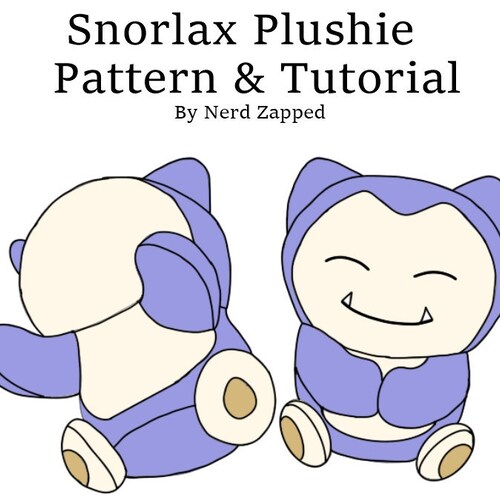 Snorlax Plush Sewing Pattern and Tutorial .PDF - Etsy