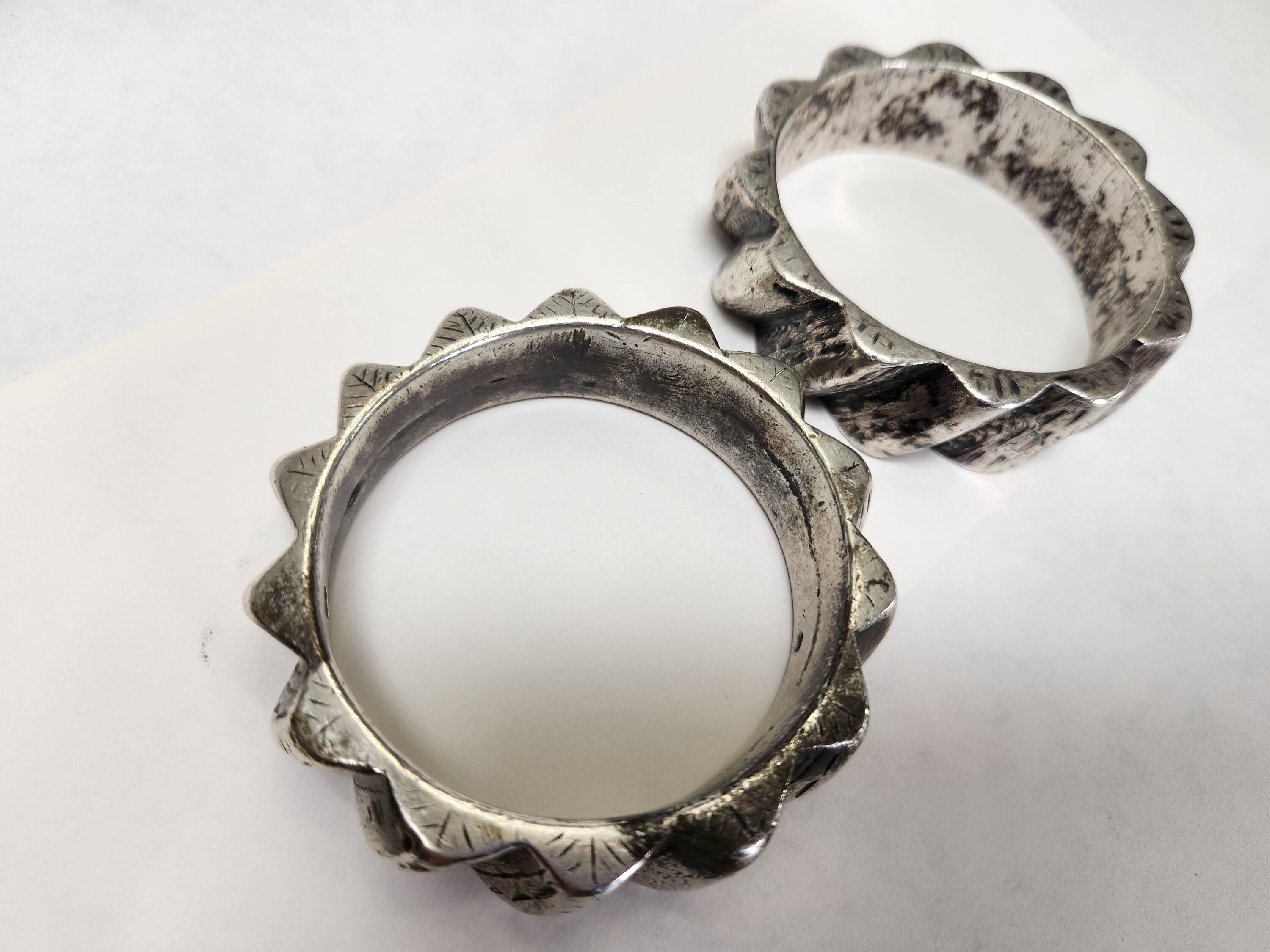 2 African Berber Silver Bangles Bracelets 510 Grams Total - Etsy