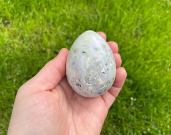 Rocks & Geodes Rare SCOTTISH IONA MARBLE Egg Yoni Carving Fluorescent ...