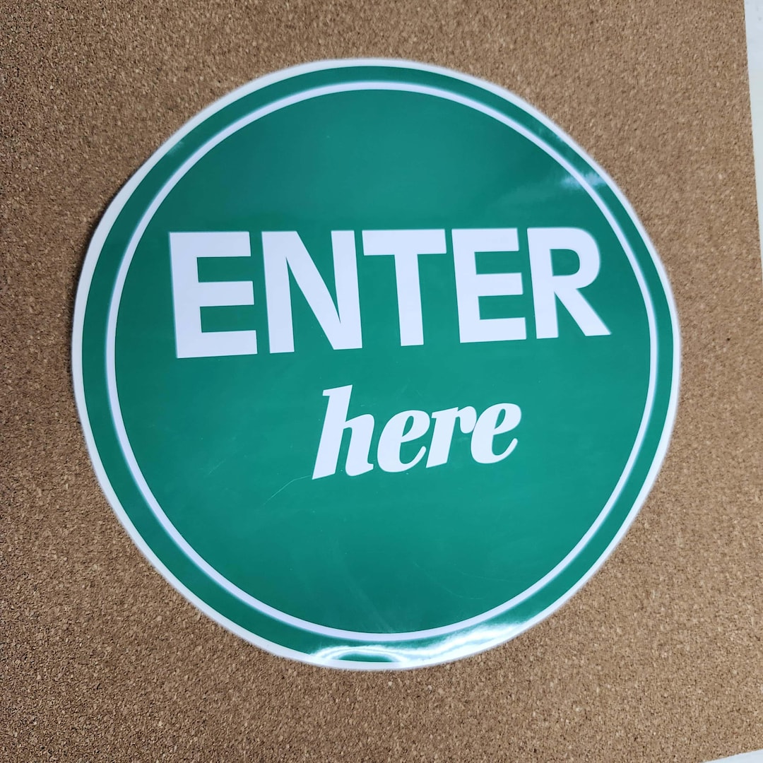 ENTER/EXIT Here Sign Decal Sticker for Business Door Set - Etsy