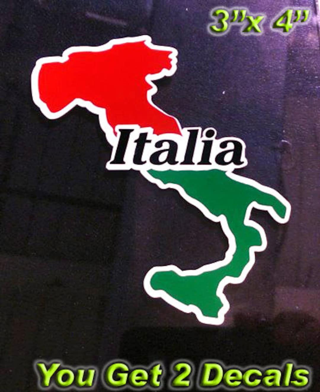 Italia Flag Decal Country Sticker 3x4 Perfect - Etsy