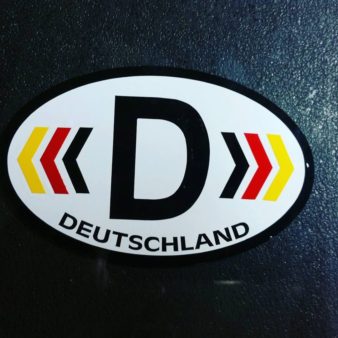 Germany Country Code Oval Decal "you GET 1" Germany Flag Deutschland - Etsy