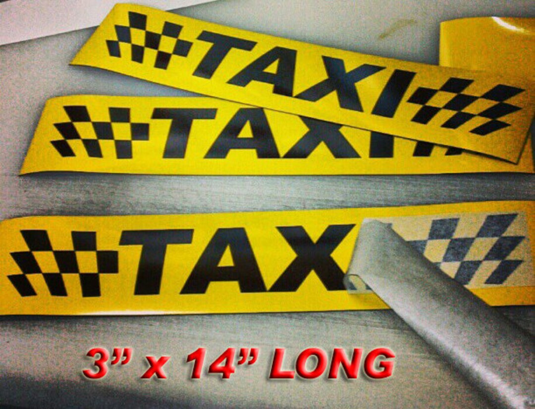 Magnetic Taxi Sign You Get 4 Fits Any Vehicle. Car Service Vinyl Signs ...