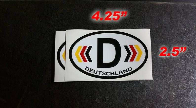 Germany Country code Oval decal YOU GET 1 Germany | Etsy