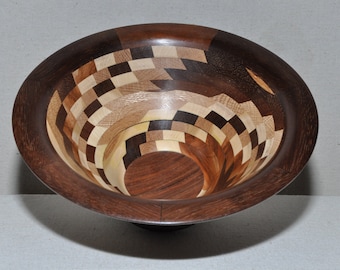 Segmented wood bowl | Etsy