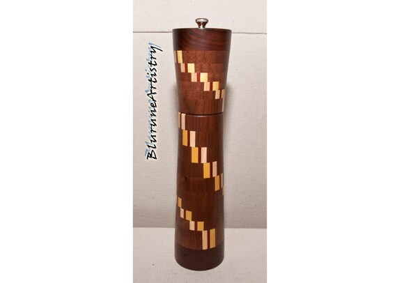 Deluxe Handcrafted Peppermill made from Segmented Woods P71 | Etsy